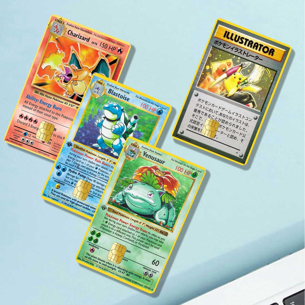 Rare Pokemon Hologram ATM Skin Card Sticker - Hologram Sticker | Shopee ...