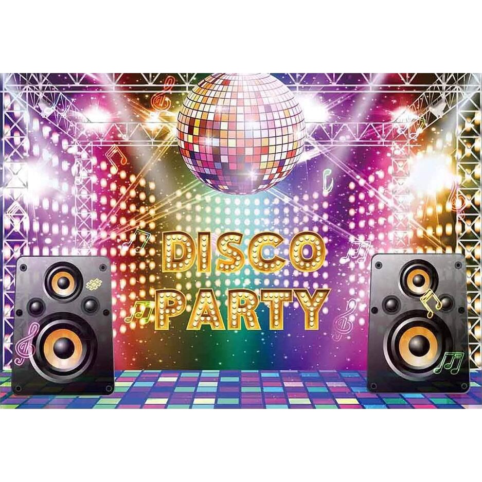 7x5ft Vintage Disco Party Backdrop for Photography Let's Glow Crazy ...