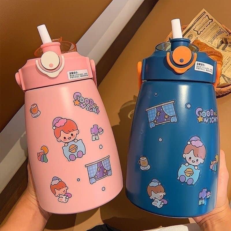 Thermos Bottle With sticker And Strap 900ml | Shopee Singapore