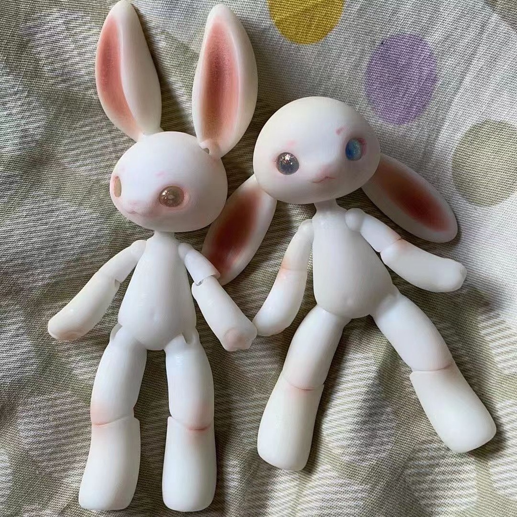 1/8 Bjd Resin Rabbit Doll Pet Multi Joint Movable 1/12 Rabbit Doll Girl ...