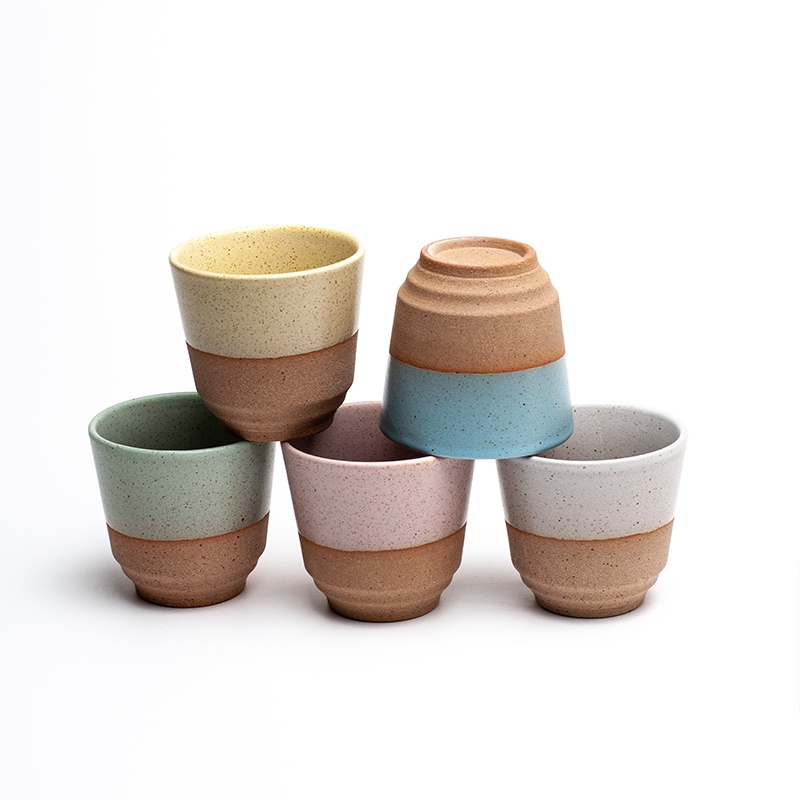 Ceramic teacup 120ml kiln change Japanese style wine cup kung fu drink ...