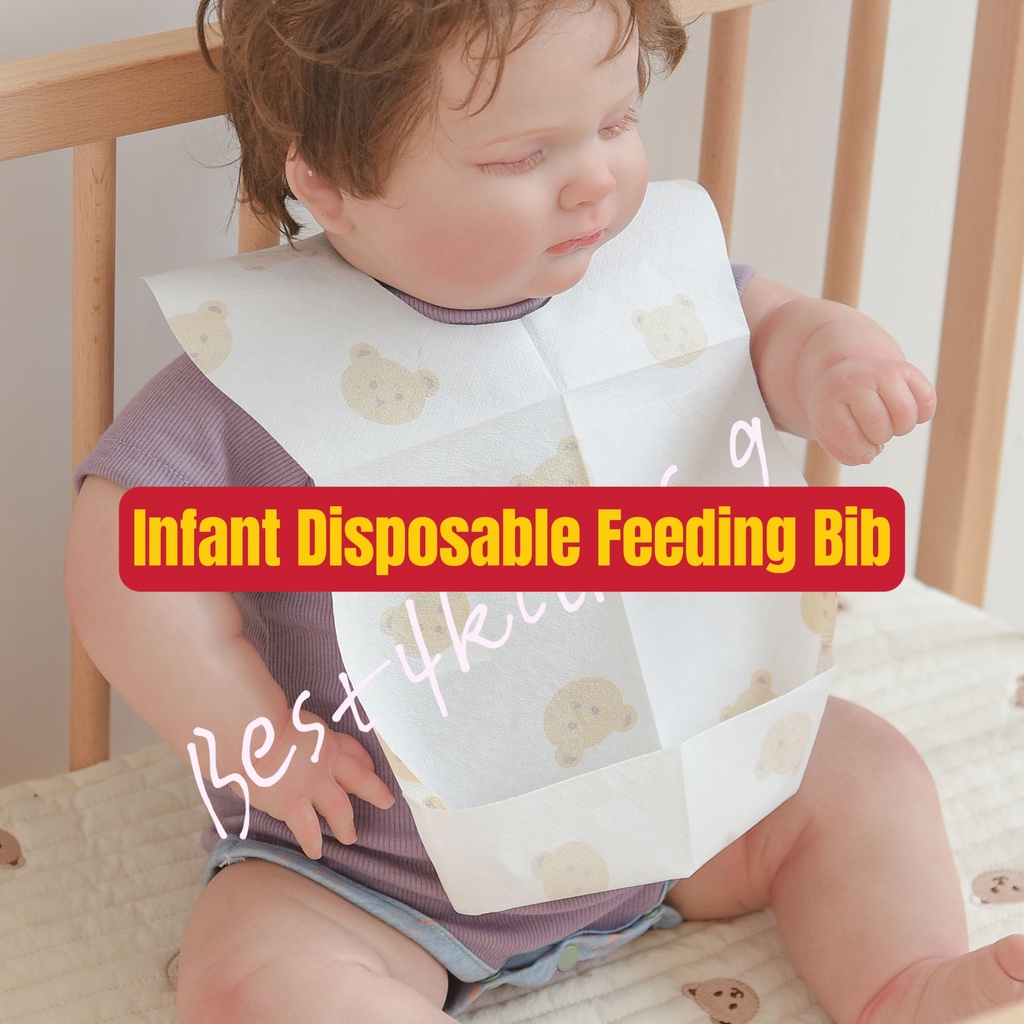 [SG LOCAL STOCK] Infant Disposable Feeding Bib | Baby Saliva Bib ...