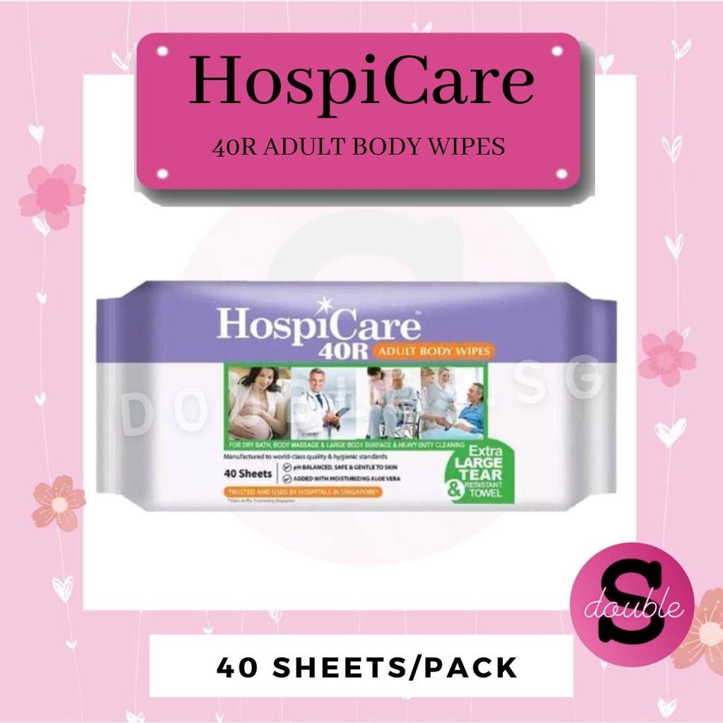 HospiCare 40R Adult Body Wipes 40 Sheets | Shopee Singapore