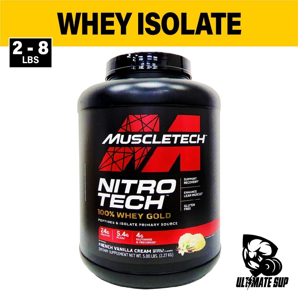 MuscleTech Nitro Tech Whey Gold, 100% Whey Protein, Whey Isolate ...