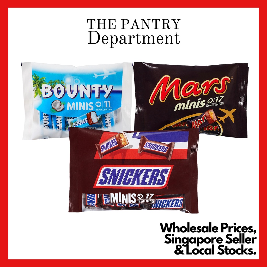 Bounty, Mars & Snickers Mini Funsize 333g Bundle of 2 | Shopee Singapore