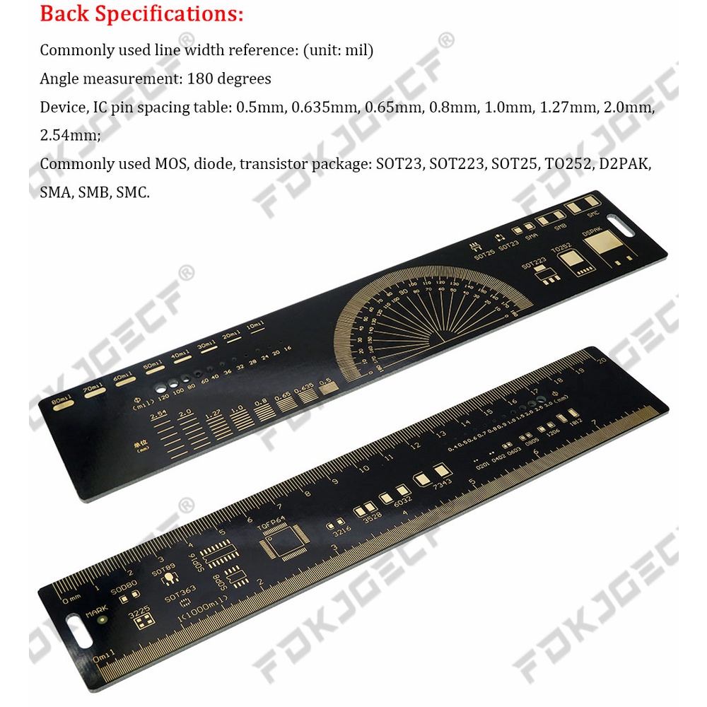 3 Type 15cm 20cm 25cm PCB Ruler Multi-functional Measuring Tool ...