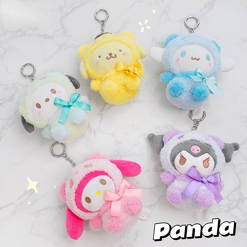 New Japan Plush Toys Cute Kuromi Pochacco Plushie Couple Keychain ...