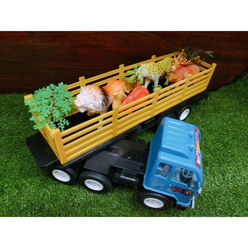 mainan animal dump truck / animal truck / lori haiwan / lori kandang ...