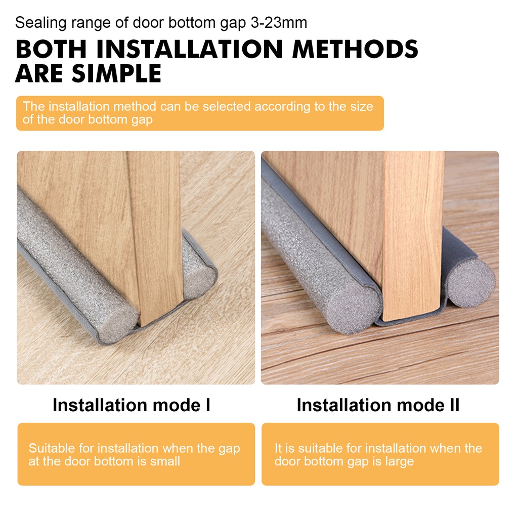 Door Bottom Gap Seal Strip Blocks Out Insects Dust And Noise Reduction ...