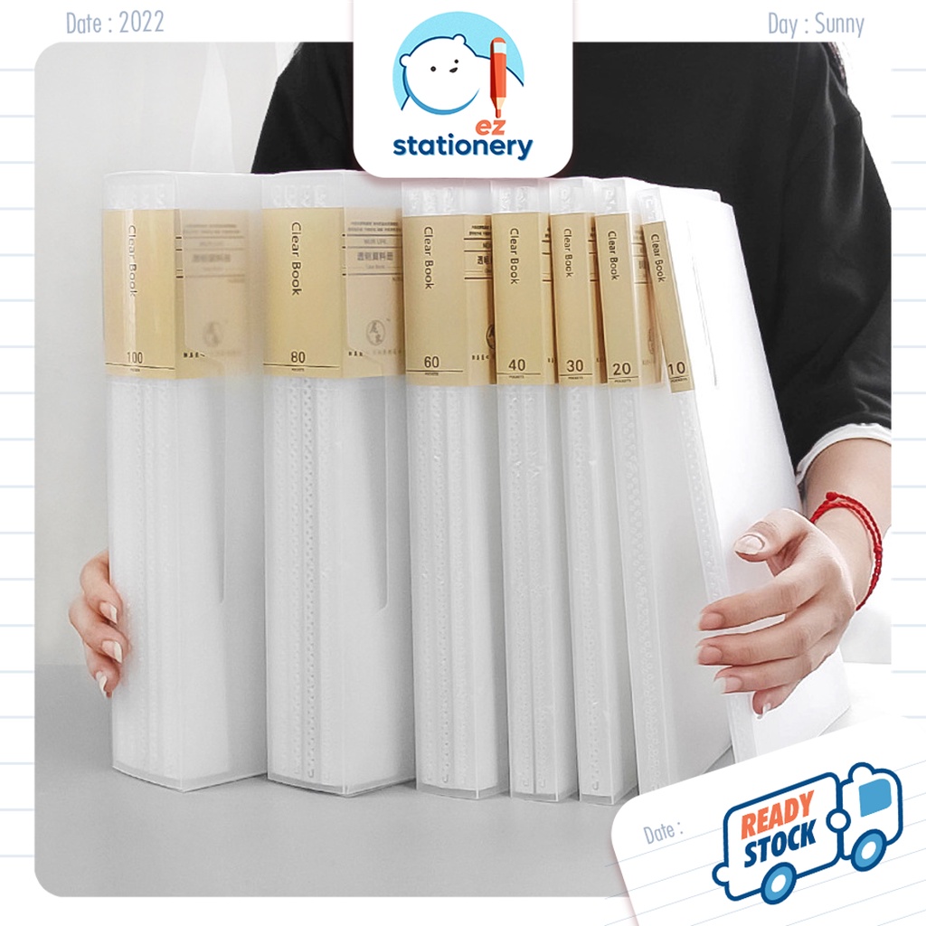 A4 Transparent Pocket Clear Book Clear Holder File Pockets Folder ...