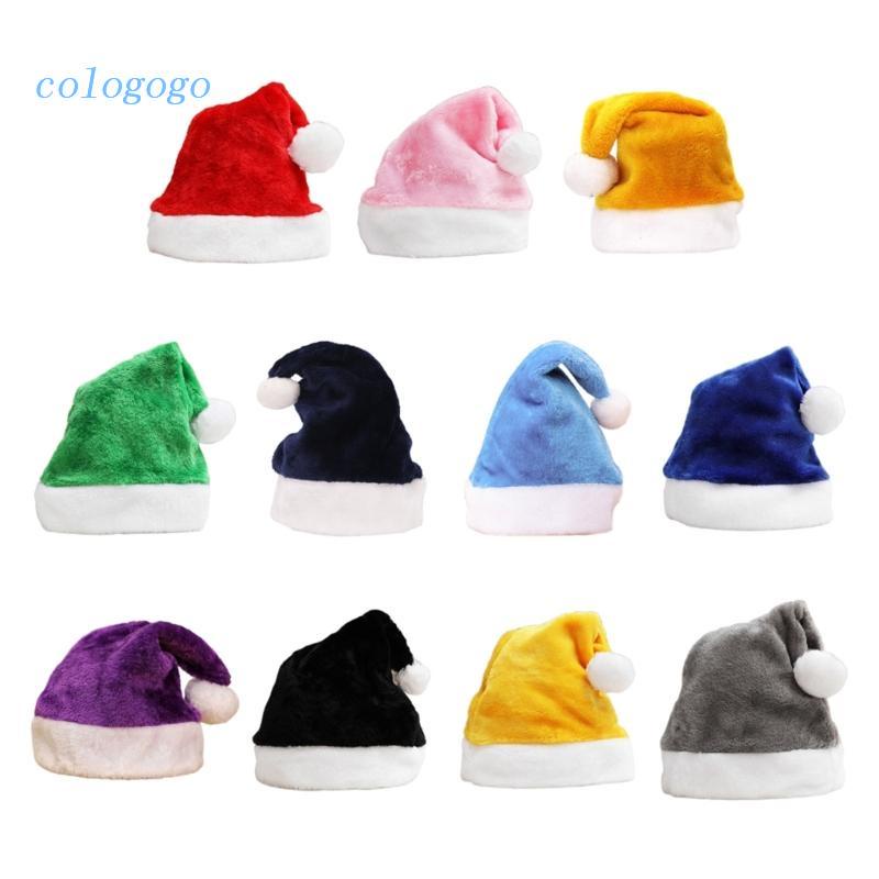 COLO Multi Color Velvet Santa Hat Christmas Hat for Winter Festival ...