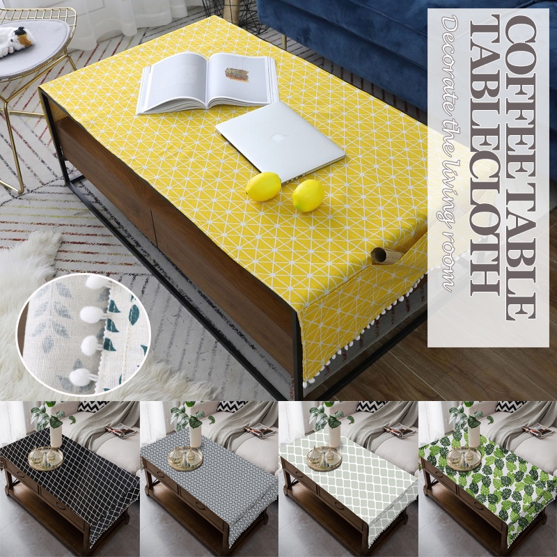 Linen-cotton Teapoy Table Tablecloth Rectangular Anti-slip Teapoy Table ...