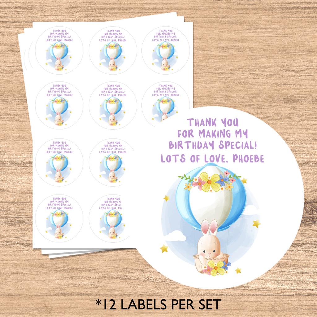 Personalised Birthday Sticker Labels Party Favor Labels Goodie Bag ...