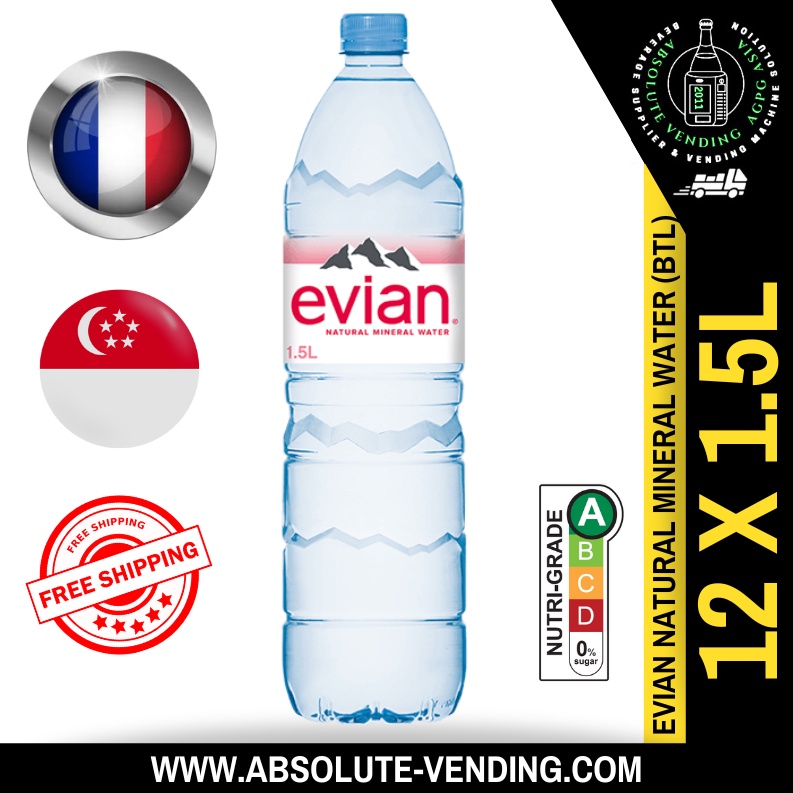 [CARTON] EVIAN Mineral Water 1.5L X 12 (BOTTLE) | Shopee Singapore