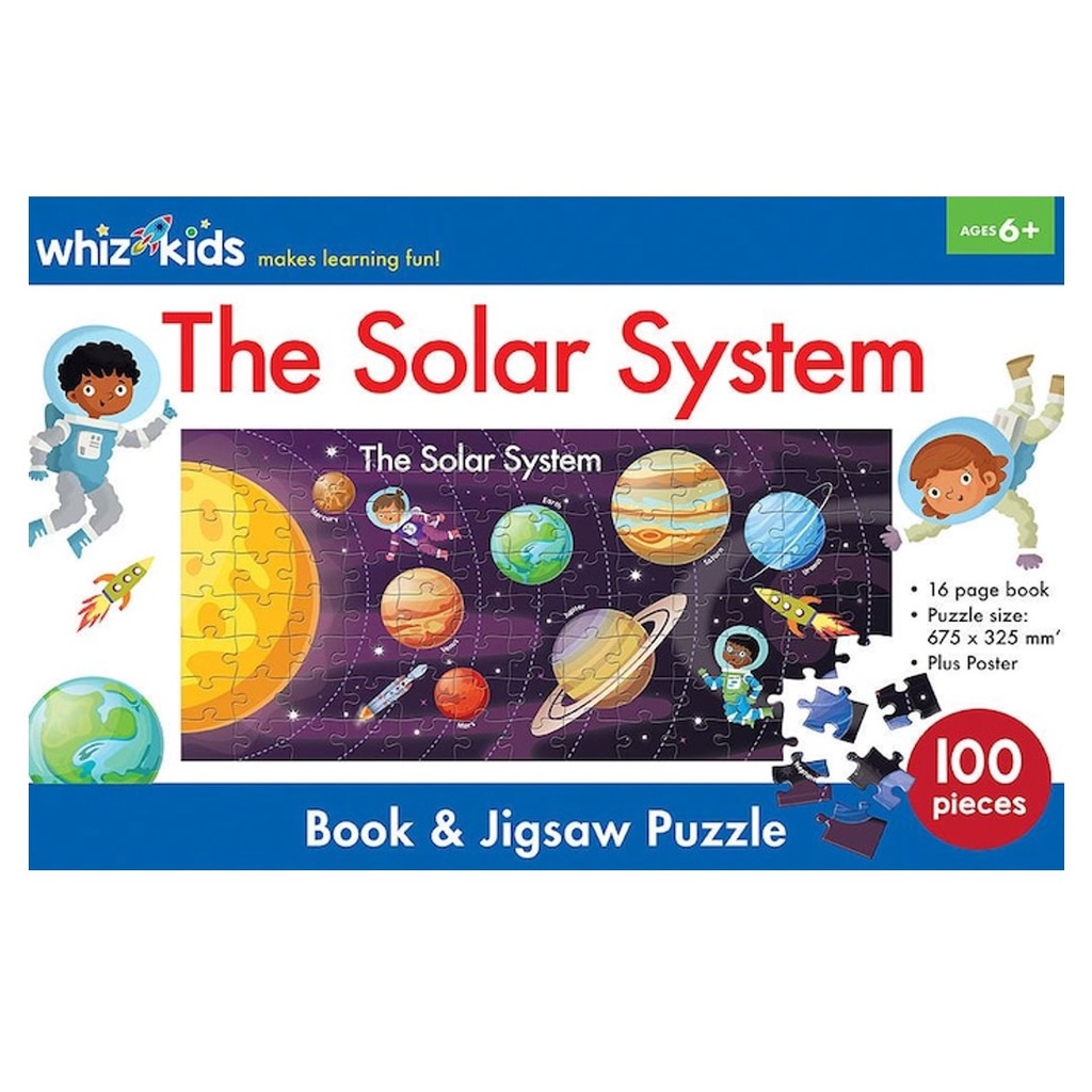Solar System Book & Jigsaw Puzzle 100 Pcs Gift Set For Children To Play ...