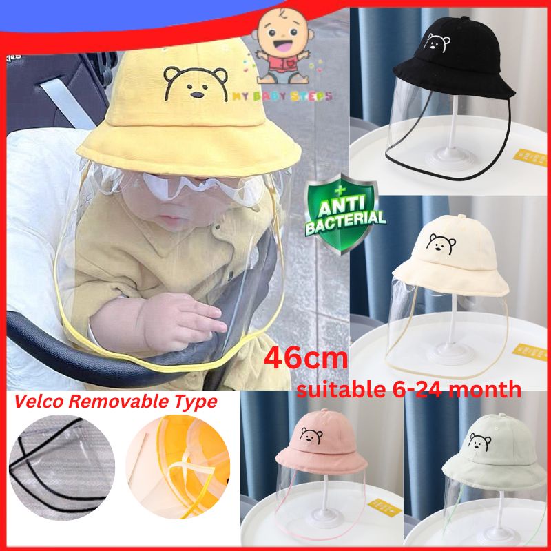 Baby Infant Hat Cover Safety Cap Detachable Face Shield Baby Full Face ...