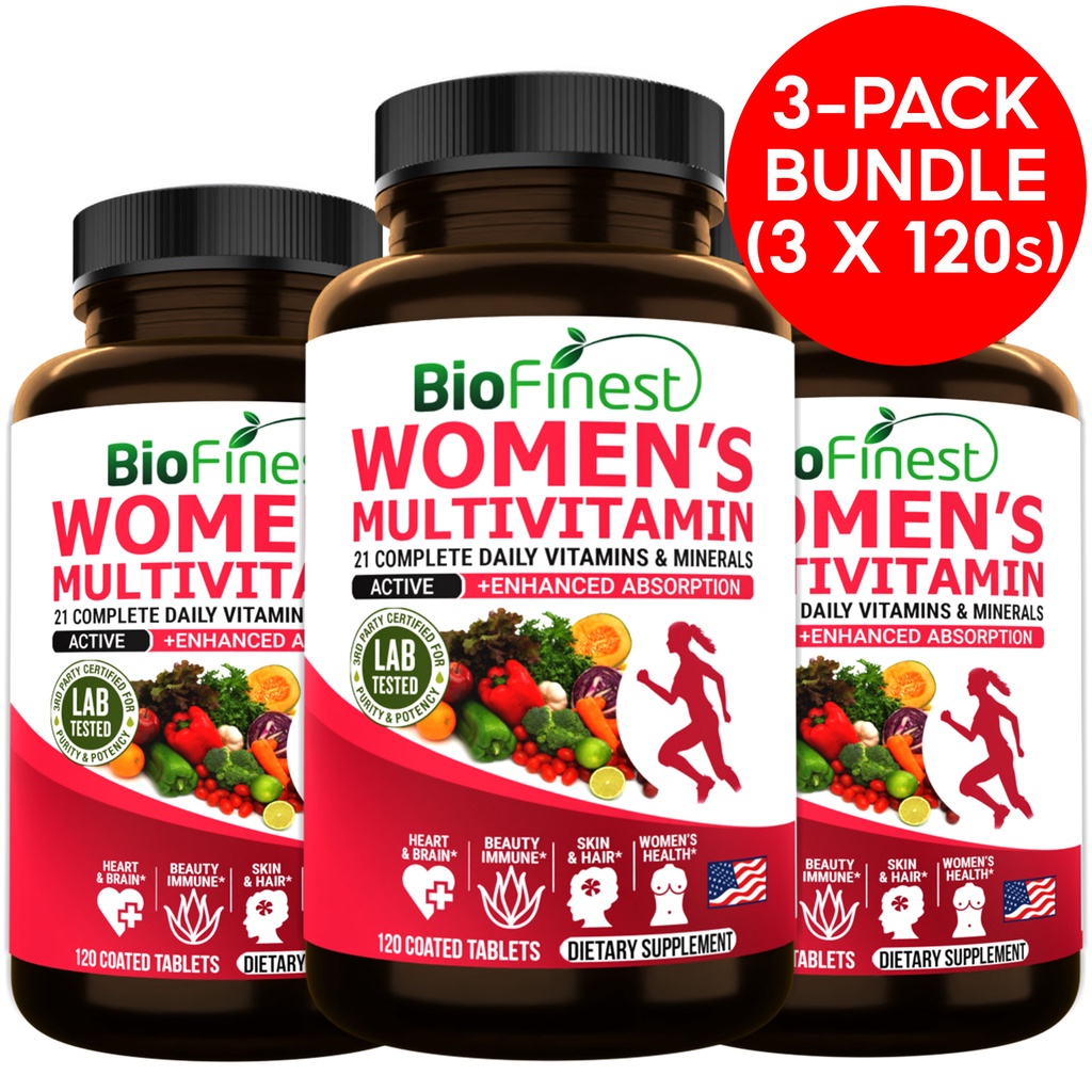 [Bundle of 3] Biofinest Women’s Multivitamin Supplement - Vitamins A B ...