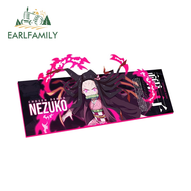 EARLFAMILY 13cm for Demon Slayer Kamado Nezuko Car Sticker Car ...