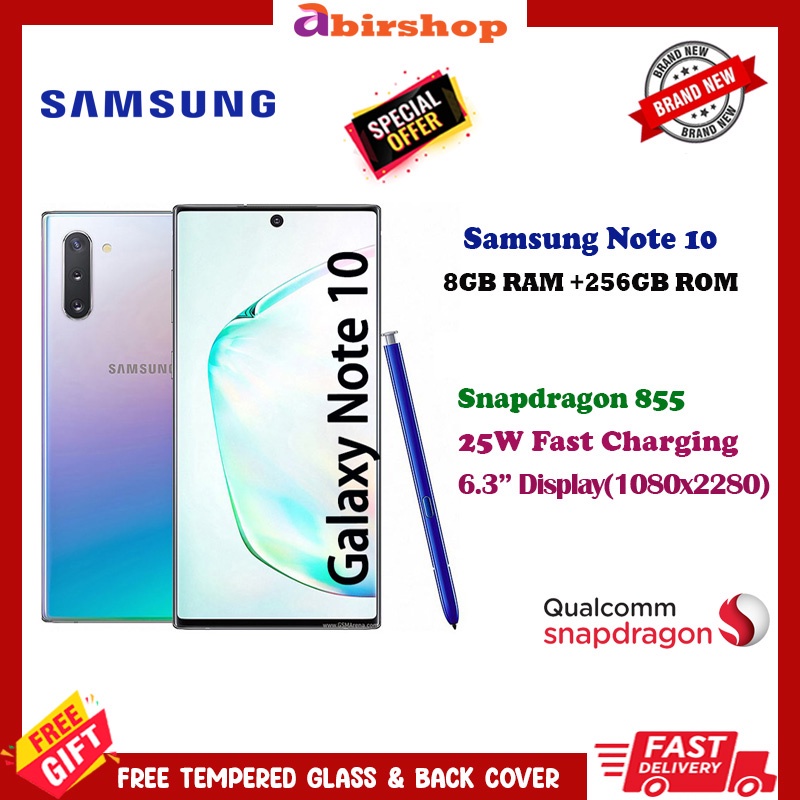 Samsung Galaxy Note 10 Snapdragon 855 | 8GB RAM 256GB ROM | Brand New Sealed SET |With Warranty ...