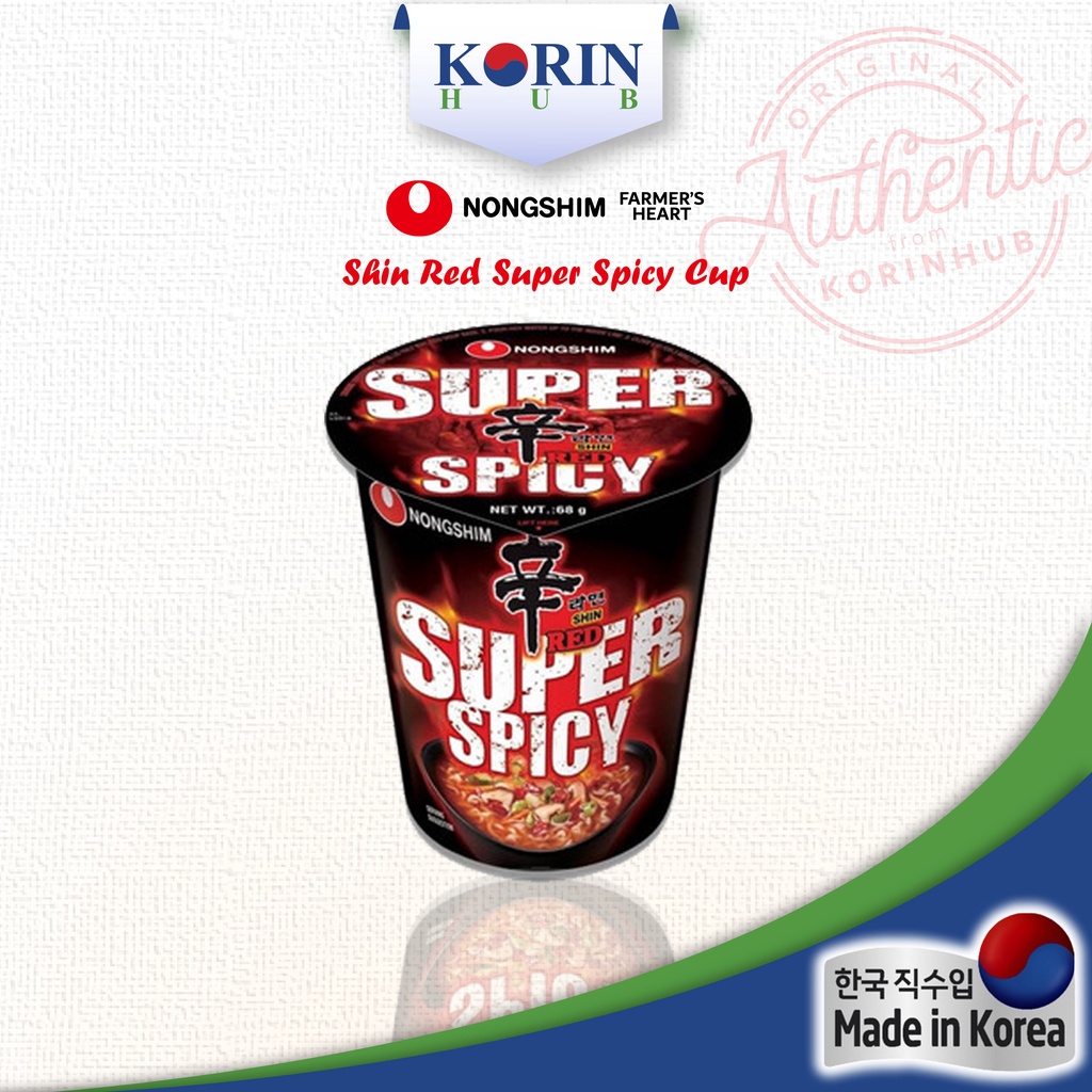 Nongshim Shin Red Super Spicy Cup 68gr Made in Korea/Shin Cup/Ramyun ...