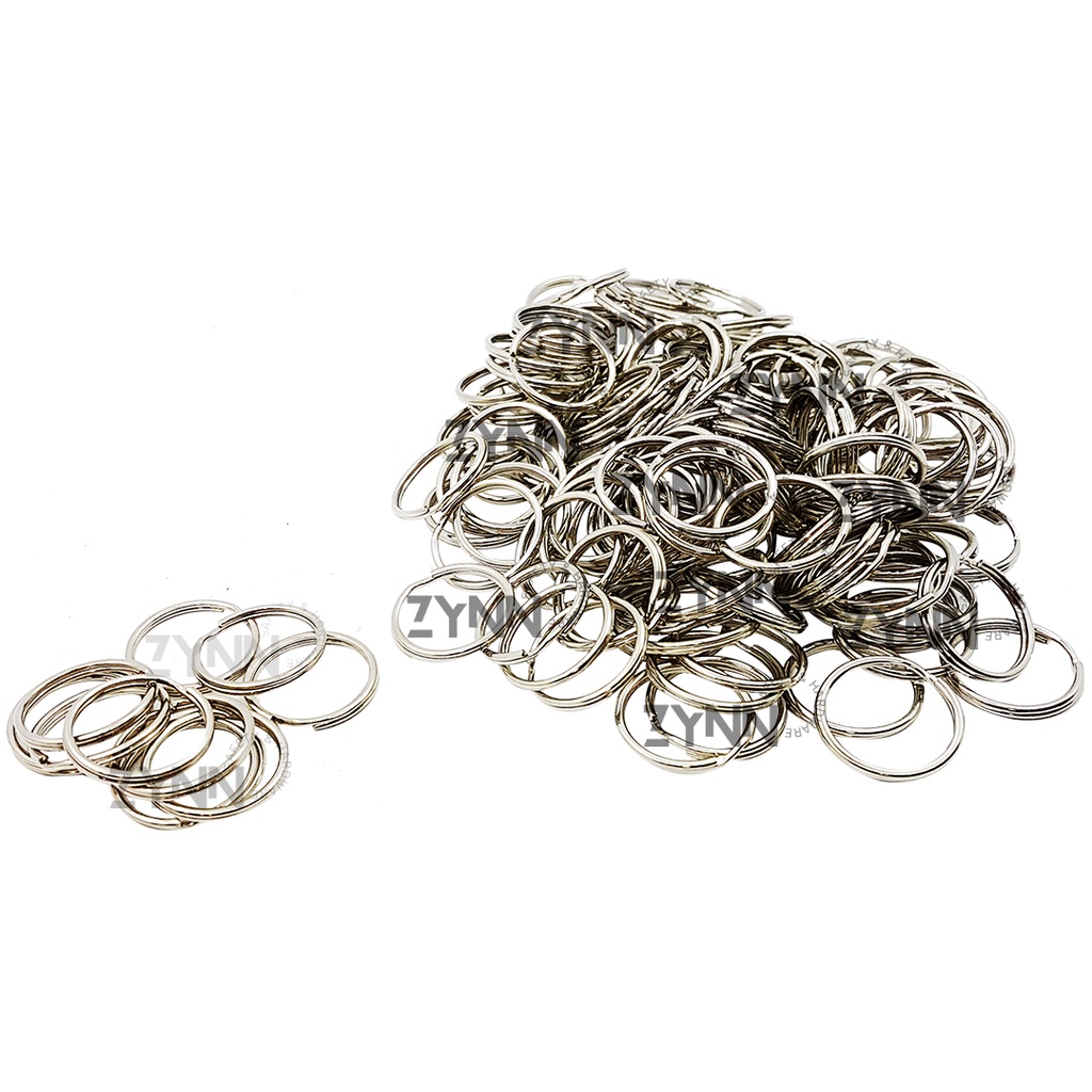 [SG STOCK] KEY RING 10 Pieces Silver Rhodium Plated Round Split Chain ...