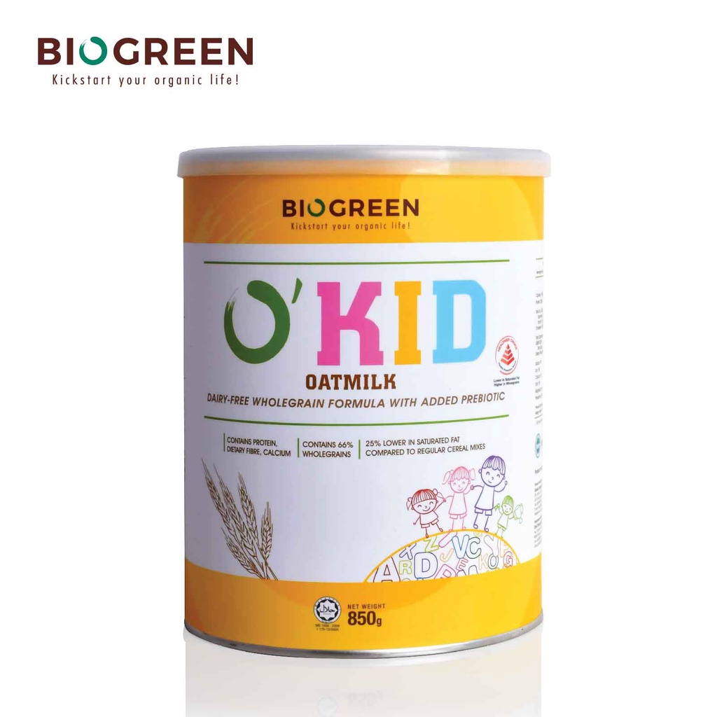 BIOGREEN O'Kid Dairy Free Oatmilk 850g [Calcium/ High Protein/ High ...