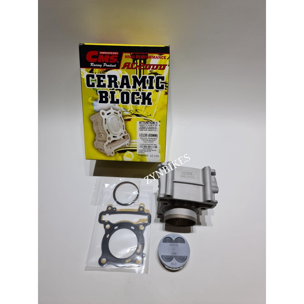 CMS RACING CERAMIC BLOCK 65MM YAMAHA SPARK 135 LC135 JUPITER MX 135 ...
