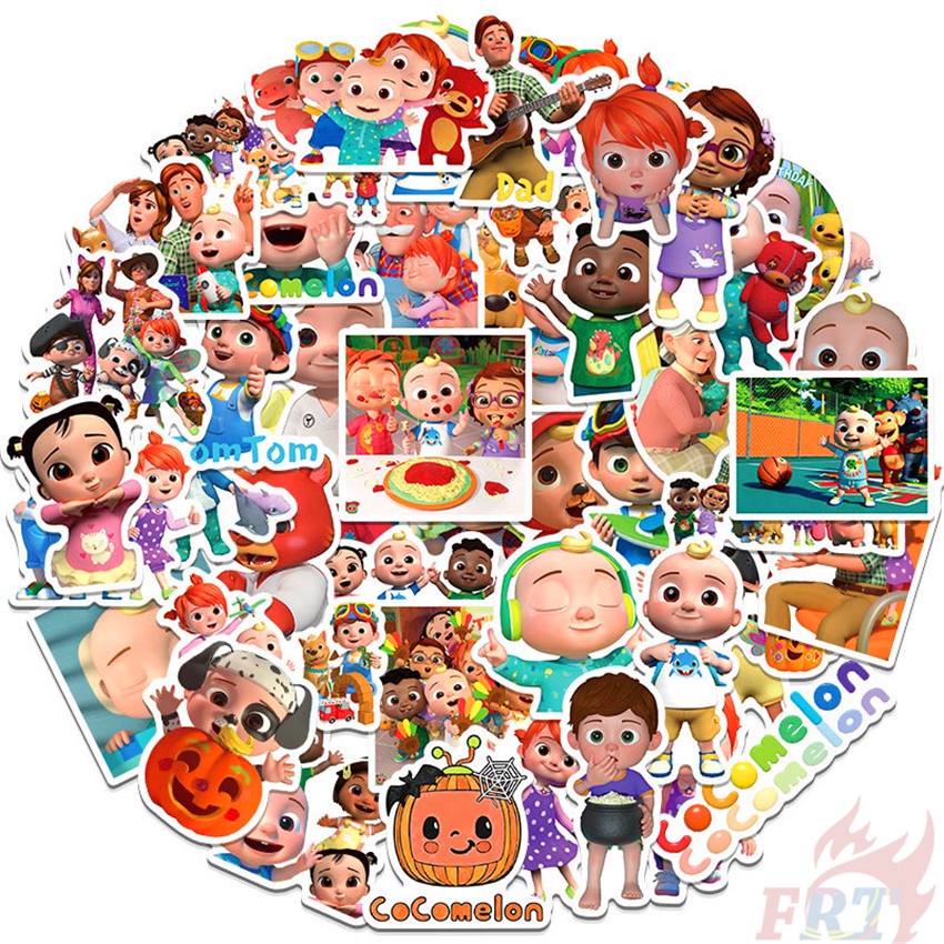 50Pcs/Set CoCoMelon Series 02 Stickers Kids Early Education Cartoon ...