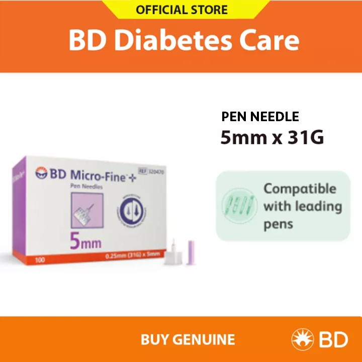 BD Micro Fine Pen Needles 5mm x 31G (Box of 100's) | Shopee Singapore
