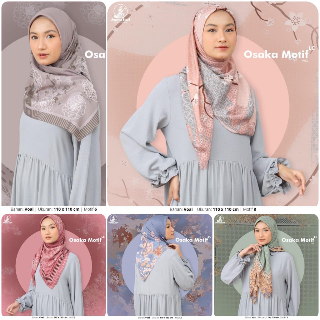 Beautiful Umama & Malaica Rectangular Hijab Motif / Umama Plain ...