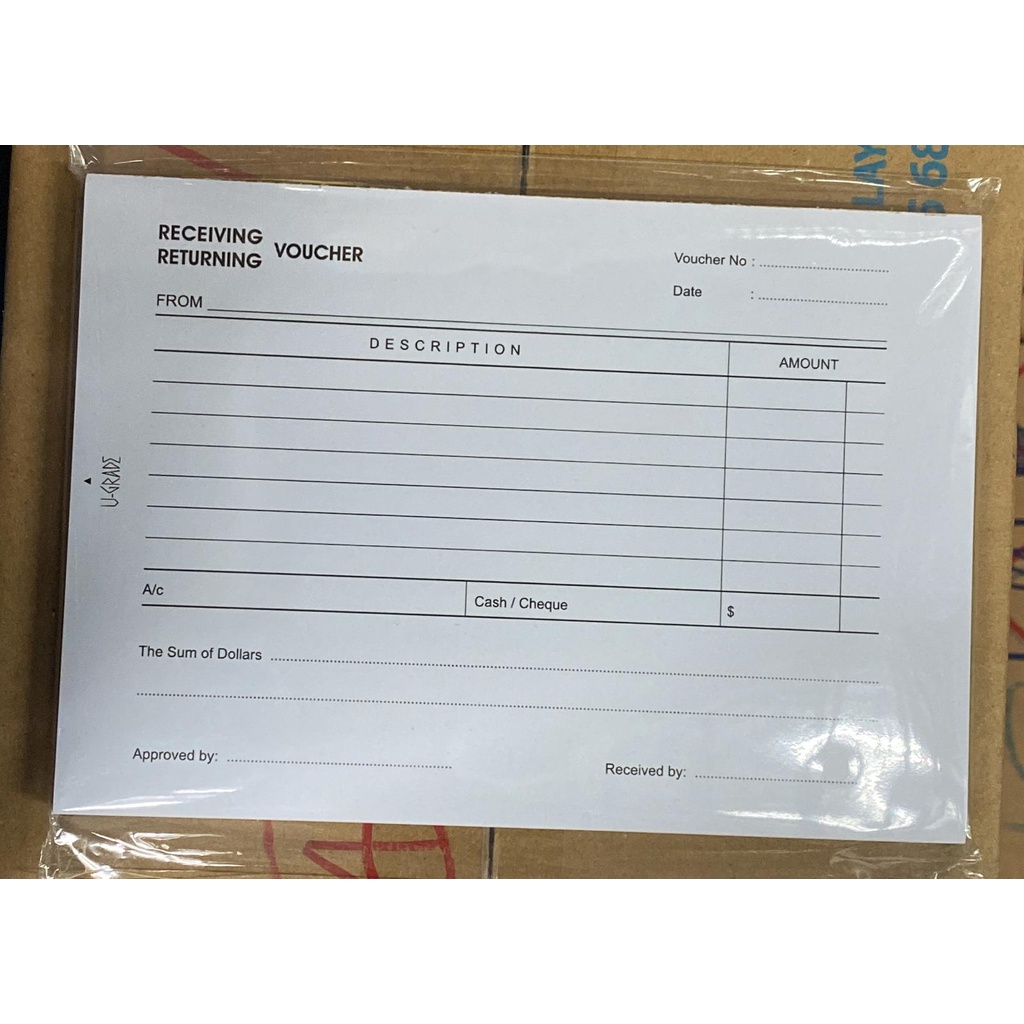 U-GRADE Receiving/Returning Voucher (100sheets per pad) | Shopee Singapore