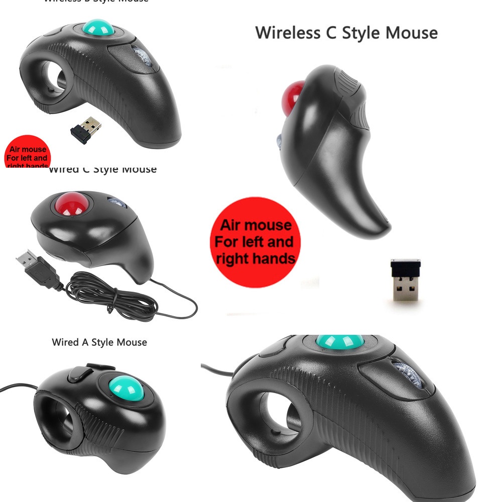 Wireless Digital Trackball Mouse Left-handed Right Mouse 2.4G Thumb ...