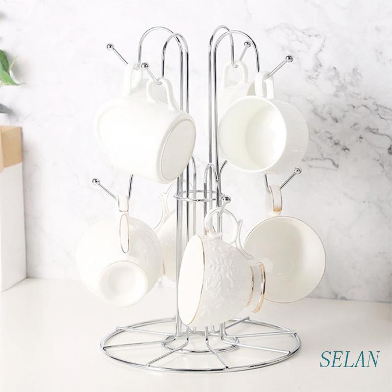 SEL Tree Shape 8 Mug Holder Coffee Mugs Cup Storage Rack for Countertop ...