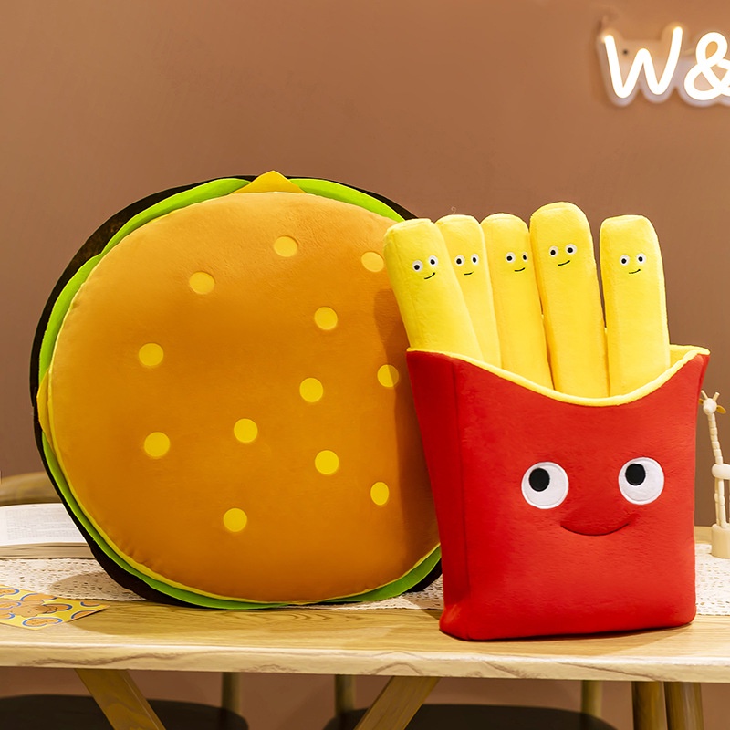Stuffed Plush Toy Simulation French Fries Plush Pillow Toy Funny ...