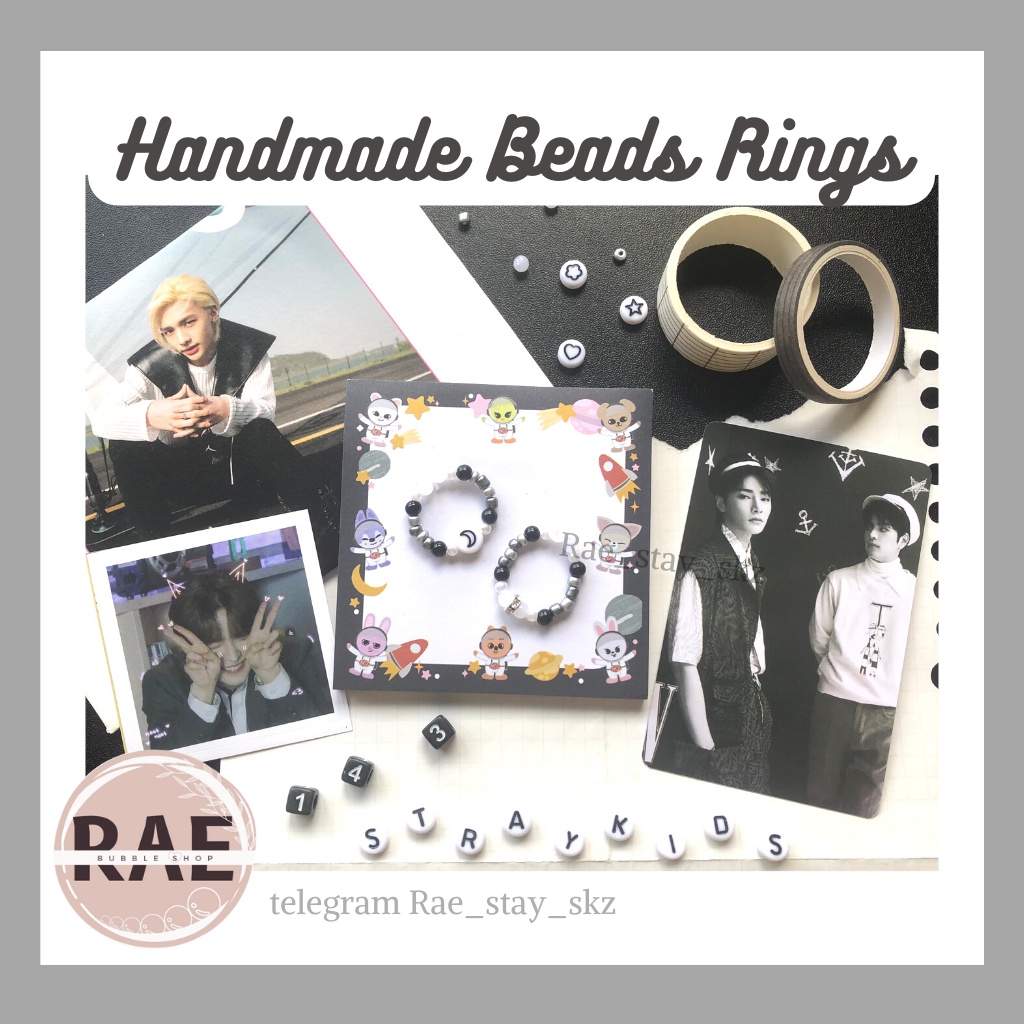 STRAY KIDS SKZ RING / RING BEADS KOREA KPOP / bracelet kpop, bangchan ...