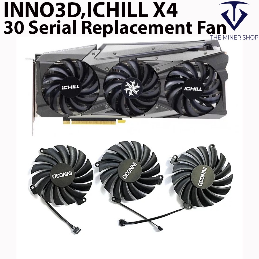 INNO3D GEFORCE RTX 3070, 3070Ti, 3080, 3080Ti, 3090 ICHILL X4 LHR Fan ...