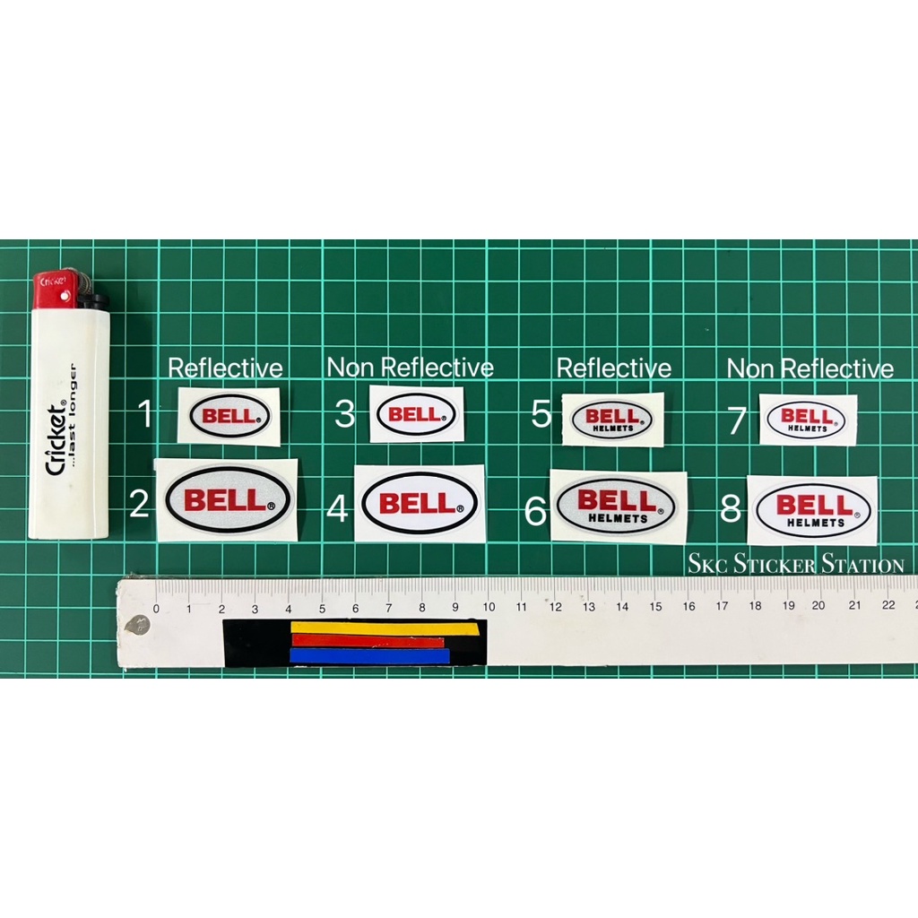 Bell Helmets / BELL Logo Sticker Helmet Printing (Reflective & Non ...