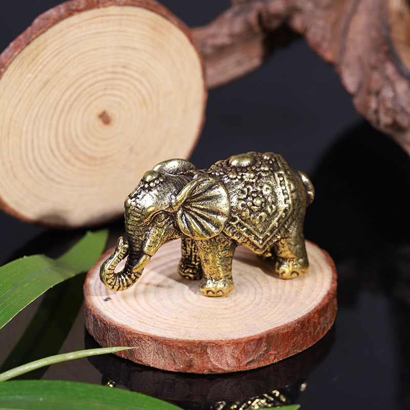 Bronze Elephant Ornaments Pure Copper Lucky Fortune Blessing Feng Shui ...