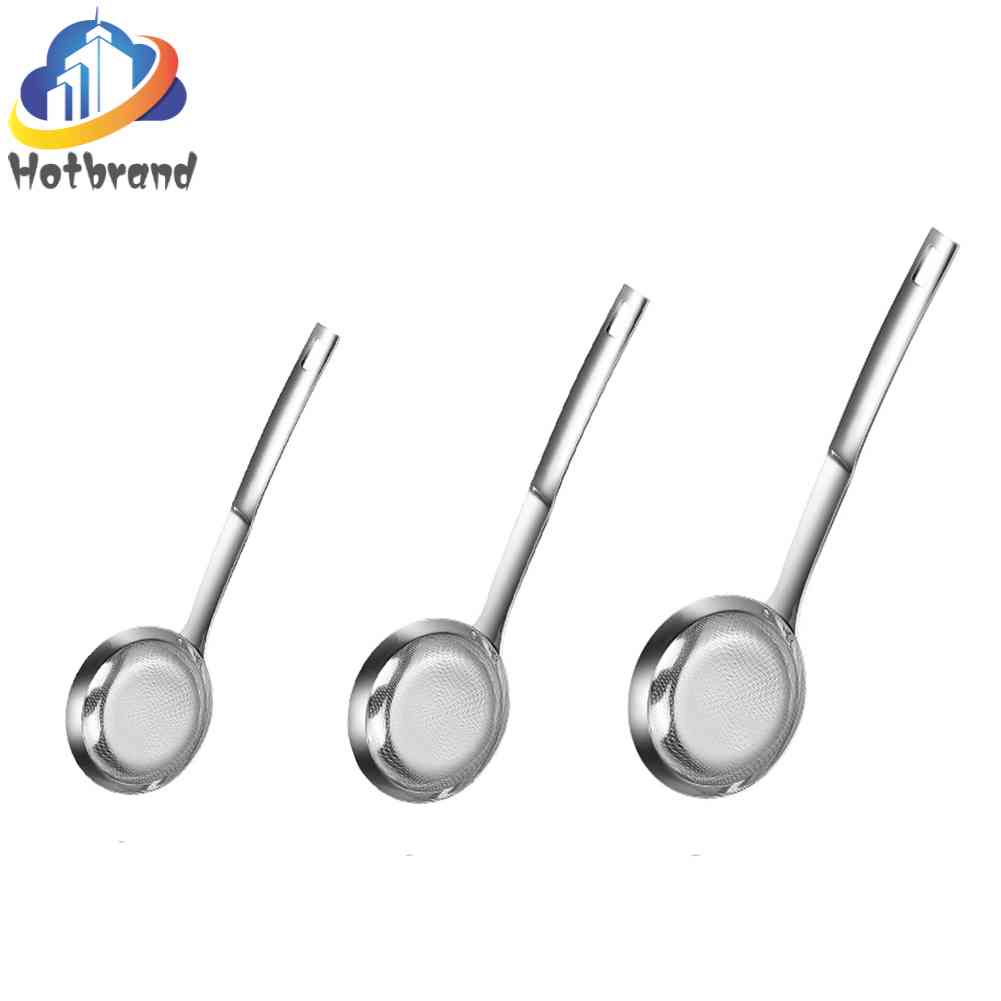 Stainless Steel Oil Strainer Spoon Skimmer Mesh Filter Spoon with Long ...