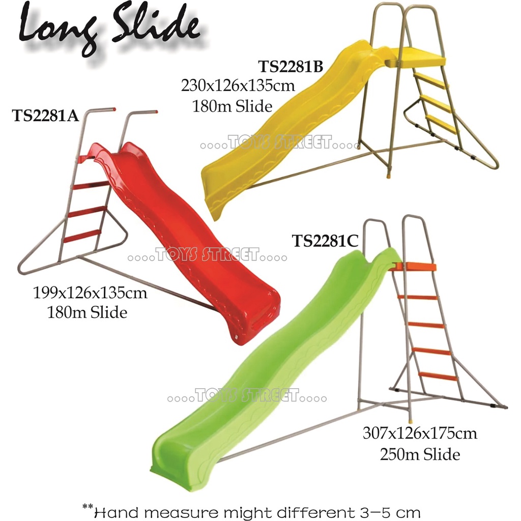 TOYS STREET Steel Long Slide Gelongsor Besi Nursery Kindergarten Taska ...