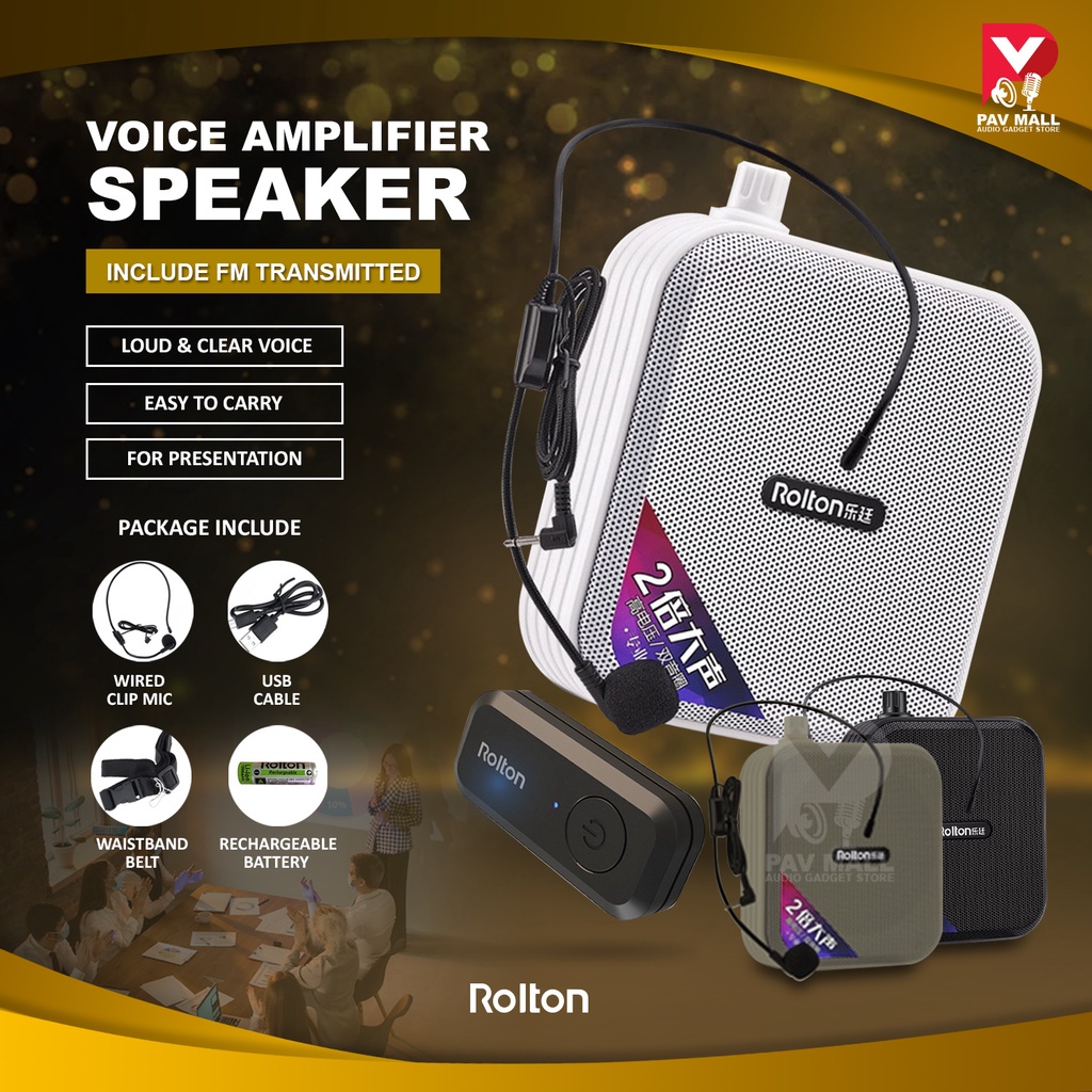 Rolton K600 Wireless Speaker Microphone Voice Amplifier ( Transmitter ...