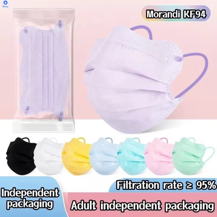 Adult Mask 3d Color Mask Wave Shape Female Summer Thin Disposable Mask ...