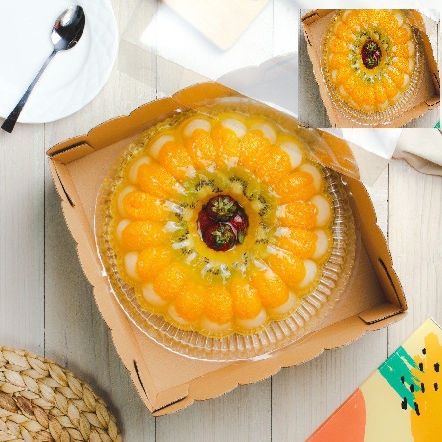 Dus Box Pudding Packaging Box Pudding Cake Box Wavy Window mika ...