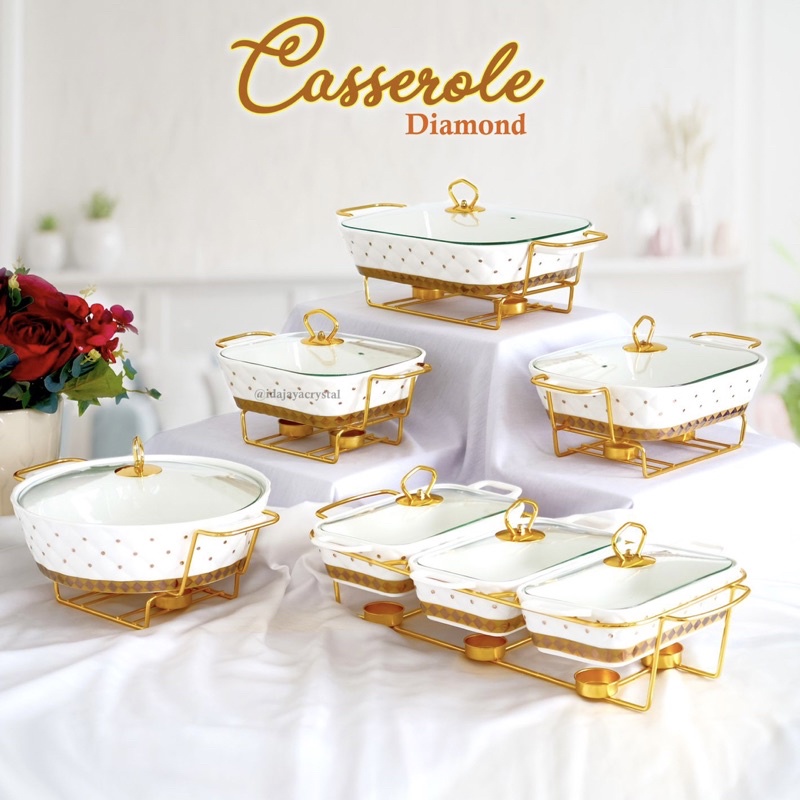White ceramic buffet / gold ceramic buffet set / gold buffet / luxury ...