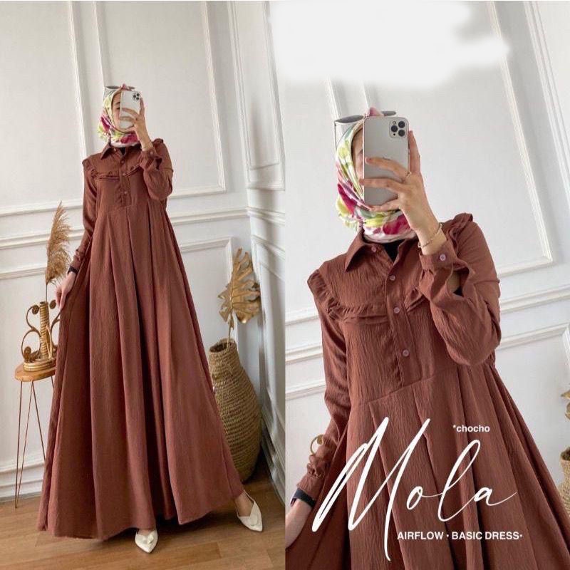 S&z FASHION Molla Dress Maxy Kweding Airflow Brocade Miodel Party Color ...