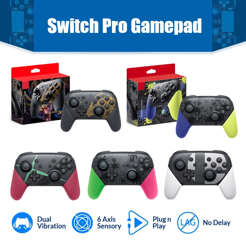 Nintendo Switch Pro Wireless Controller 6-Axis Handvat Super Smash Bros ...