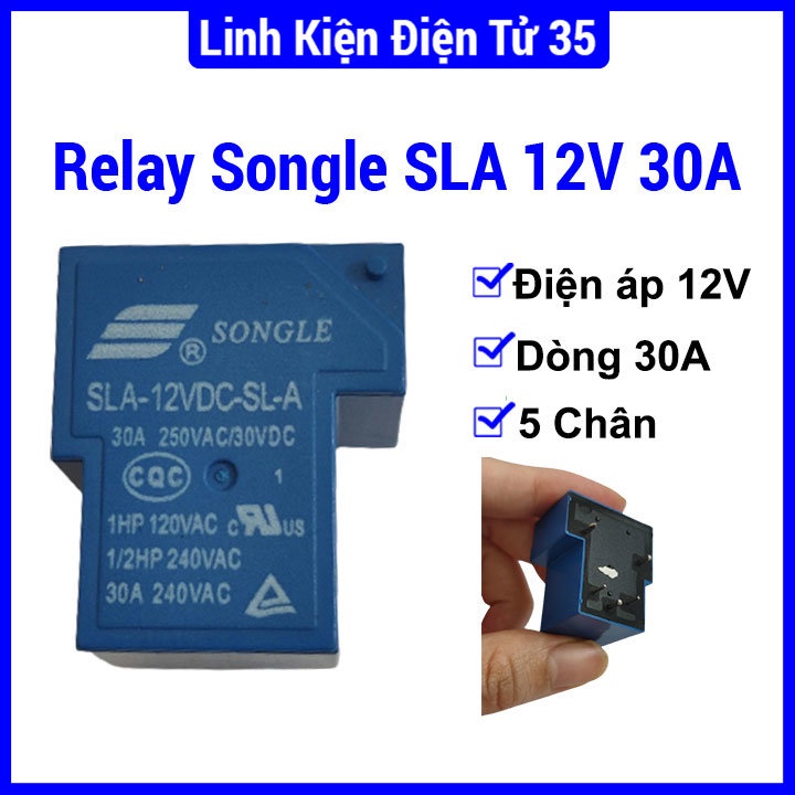 Relay, parallel relay SLA 12V 30A 5 pins 250VAC/ 30A, 30VDC/ 30A ...