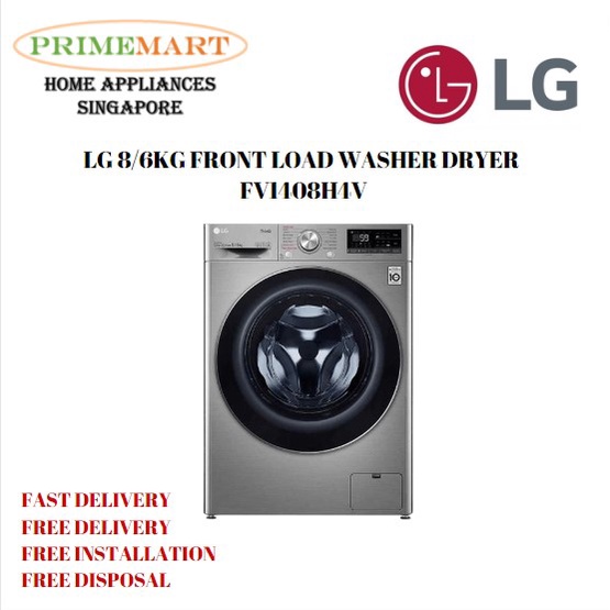 LG FV1408H4V 8KG/6KG FRONT LOAD WASHER CUM DRYER - 2 YEARS LOCAL ...