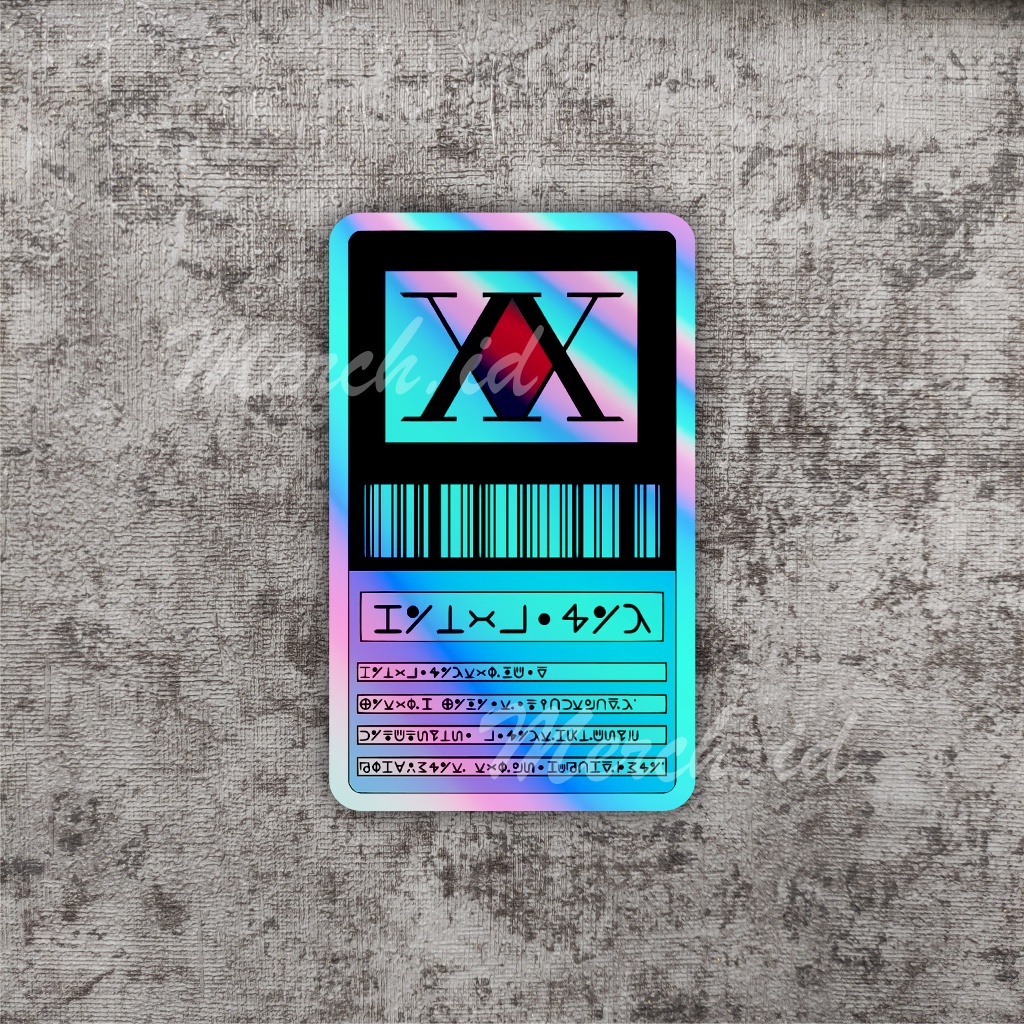 Sticker anime aesthetic License card hunter x hunter hologram | Shopee ...