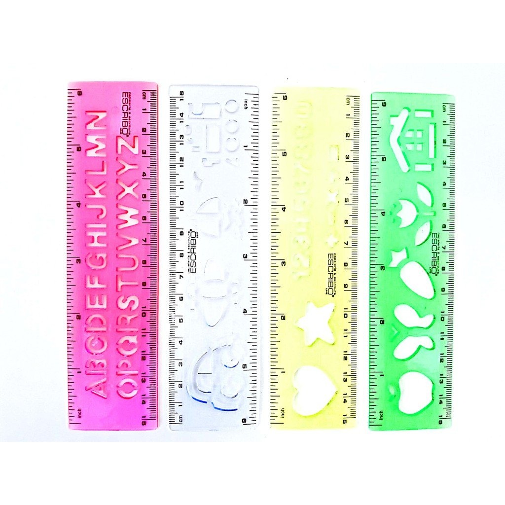 Stencil Ruler 15 cm (4 in 1 Pack) | Shopee Singapore